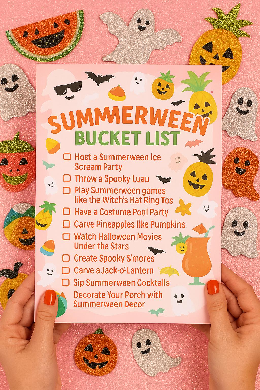 Printable Summerween Bucket List - Etsy