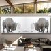 Panoramic American Buffalo in Snow Original Pictures Art Buffalo Wall ...