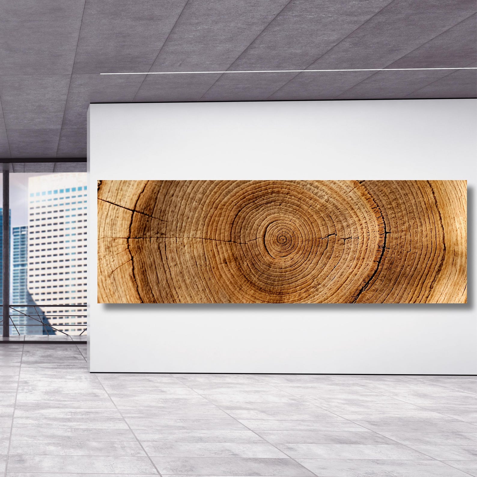 Panoramic Tree Rings Canvas Wall Art Elegant Natural Wall Art Great ...