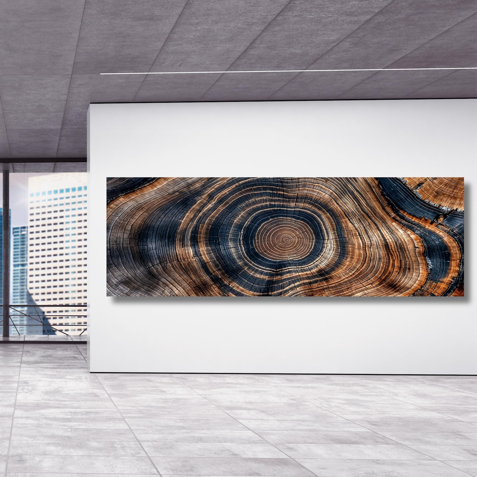 Panoramic Tree Rings Canvas Wall Art Elegant Natural Wall Art Great ...