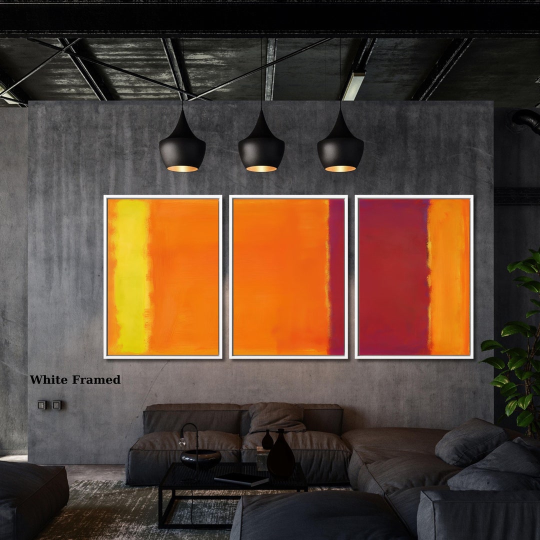 Set of 3 Mark Rothko Canvas Print Abstract Art,minimalism Painting ...