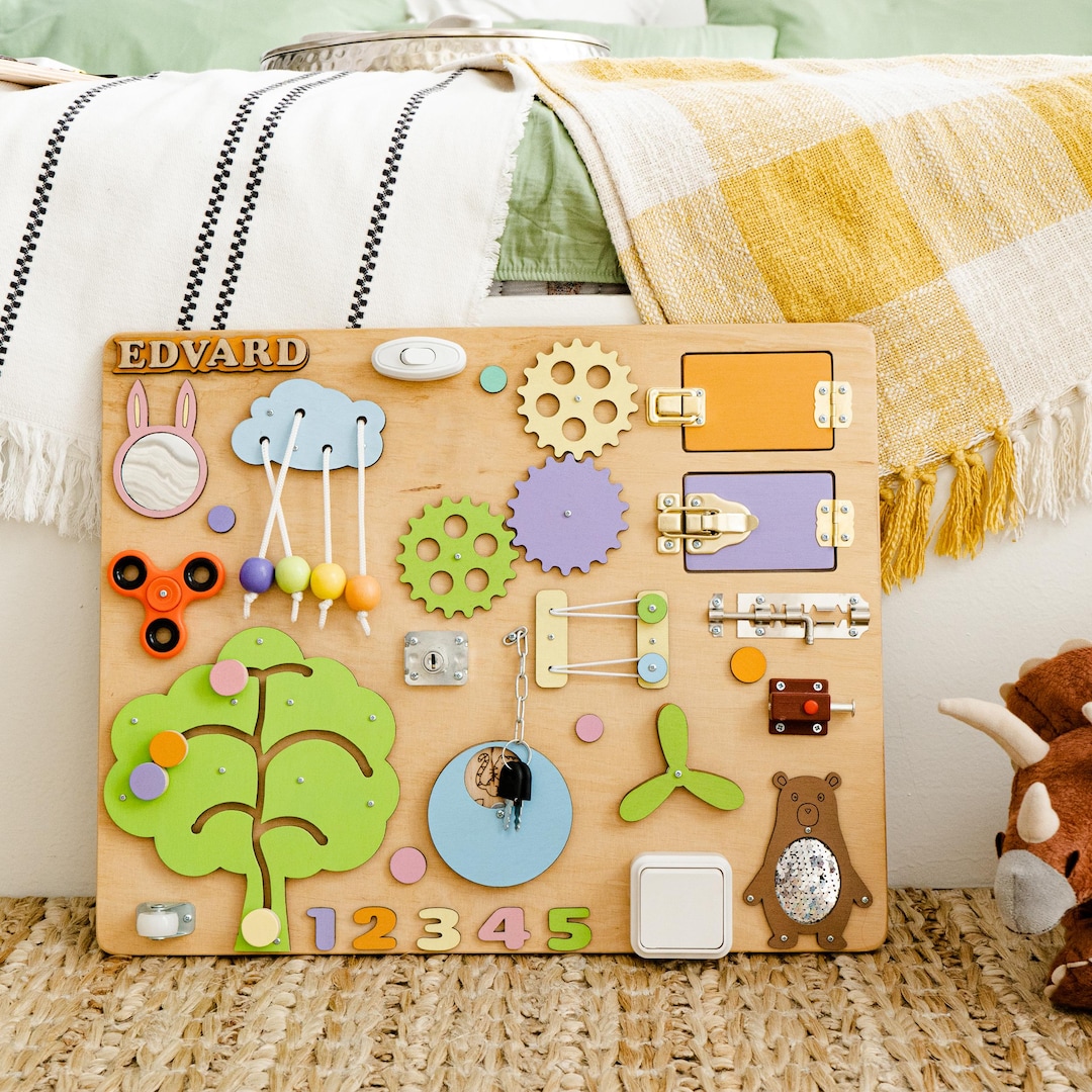 Montessori Busy Boards, Baby Busy Board, Activity Board for Toddler ...