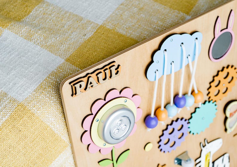 Busy Board With Animals, Busy Board Extra Large, Welcome Baby Gift ...