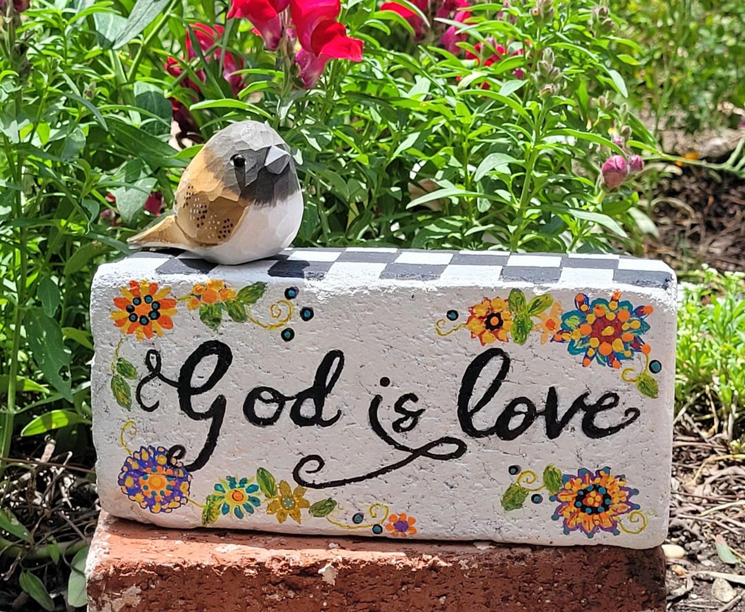 Painted Brick - God is Love - Etsy