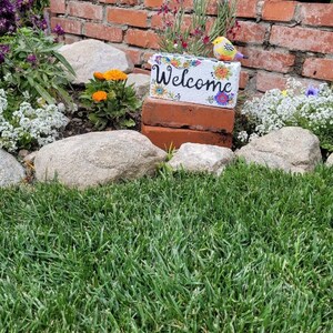 Painted Brick - Welcome - Etsy
