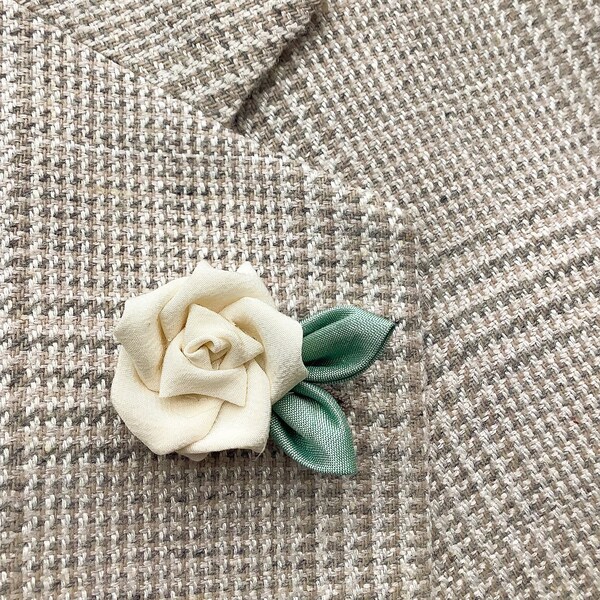 Ivory Rose Pin - Etsy