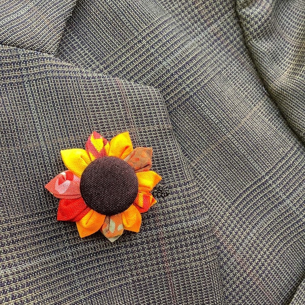 Sunflower Lapel Pin - Etsy