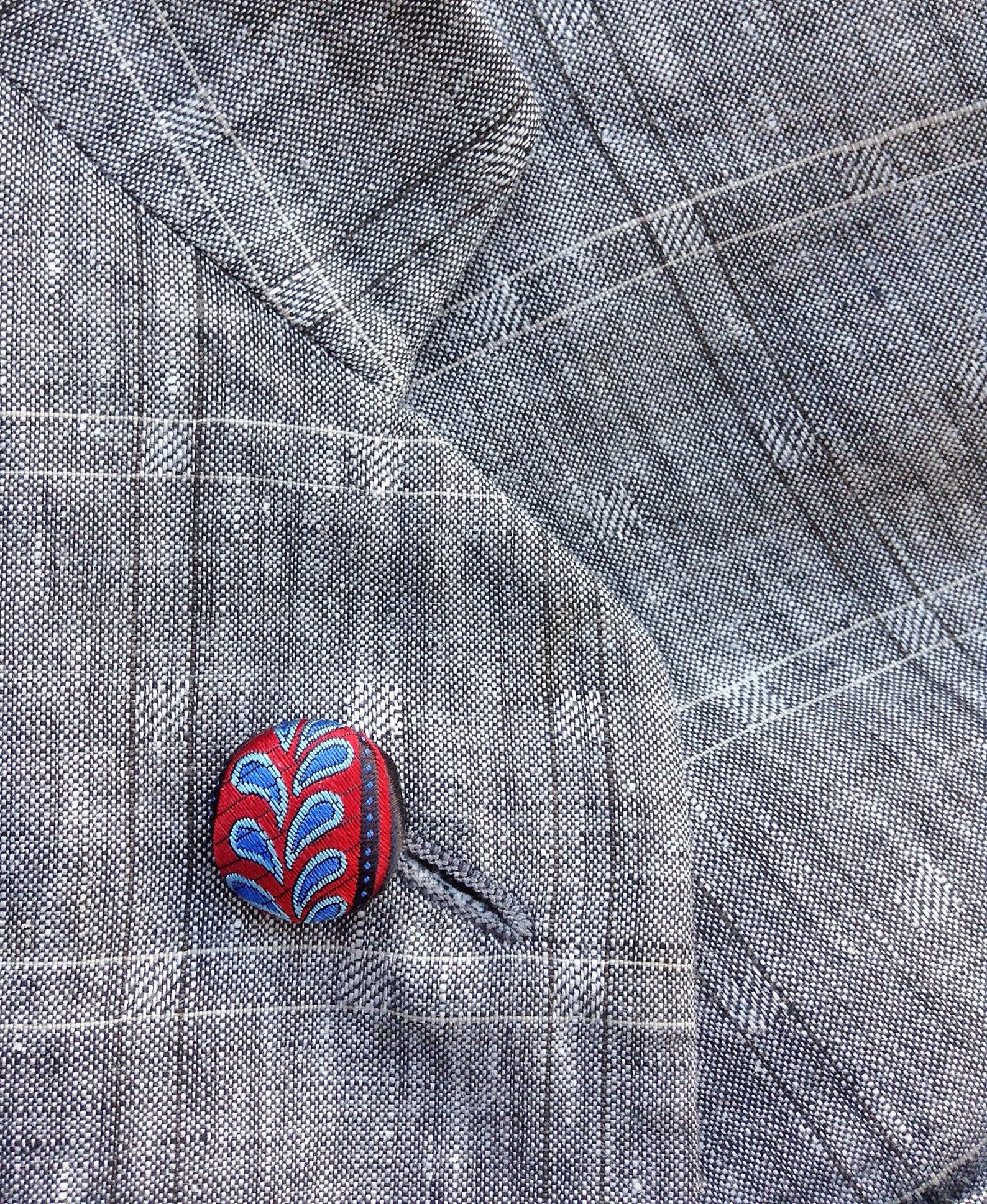 Mens Lapel Pin Button Lapel Pin Silk Lapel Button Custom Lapel | Etsy