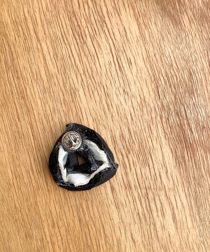 Triangle Lapel Pins Mens Lapel Pin Silk Black White Lapel - Etsy