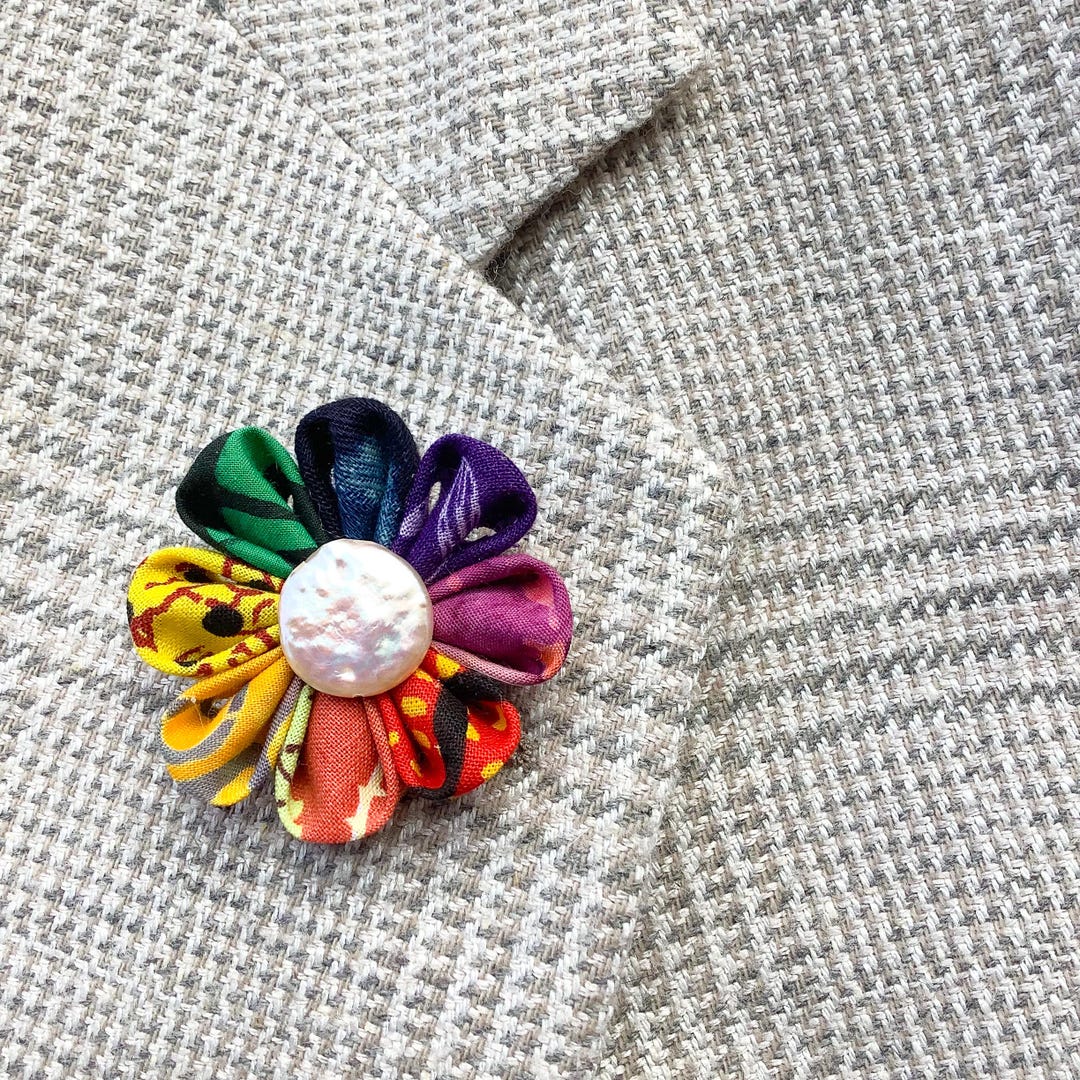 Rainbow Lapel Flower Lapel Pins Mens Lapel Pin Flower Lapel Pin Wedding ...