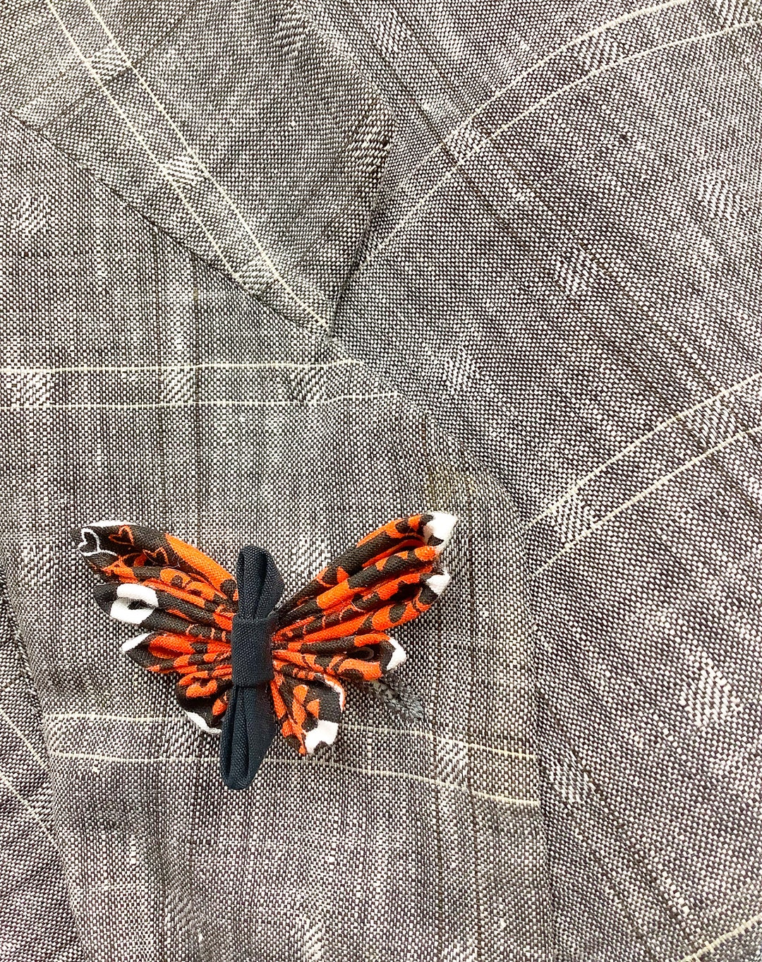 Monarch Butterfly Lapel Pins Mens Boutonniere Orange Black Kanzashi ...