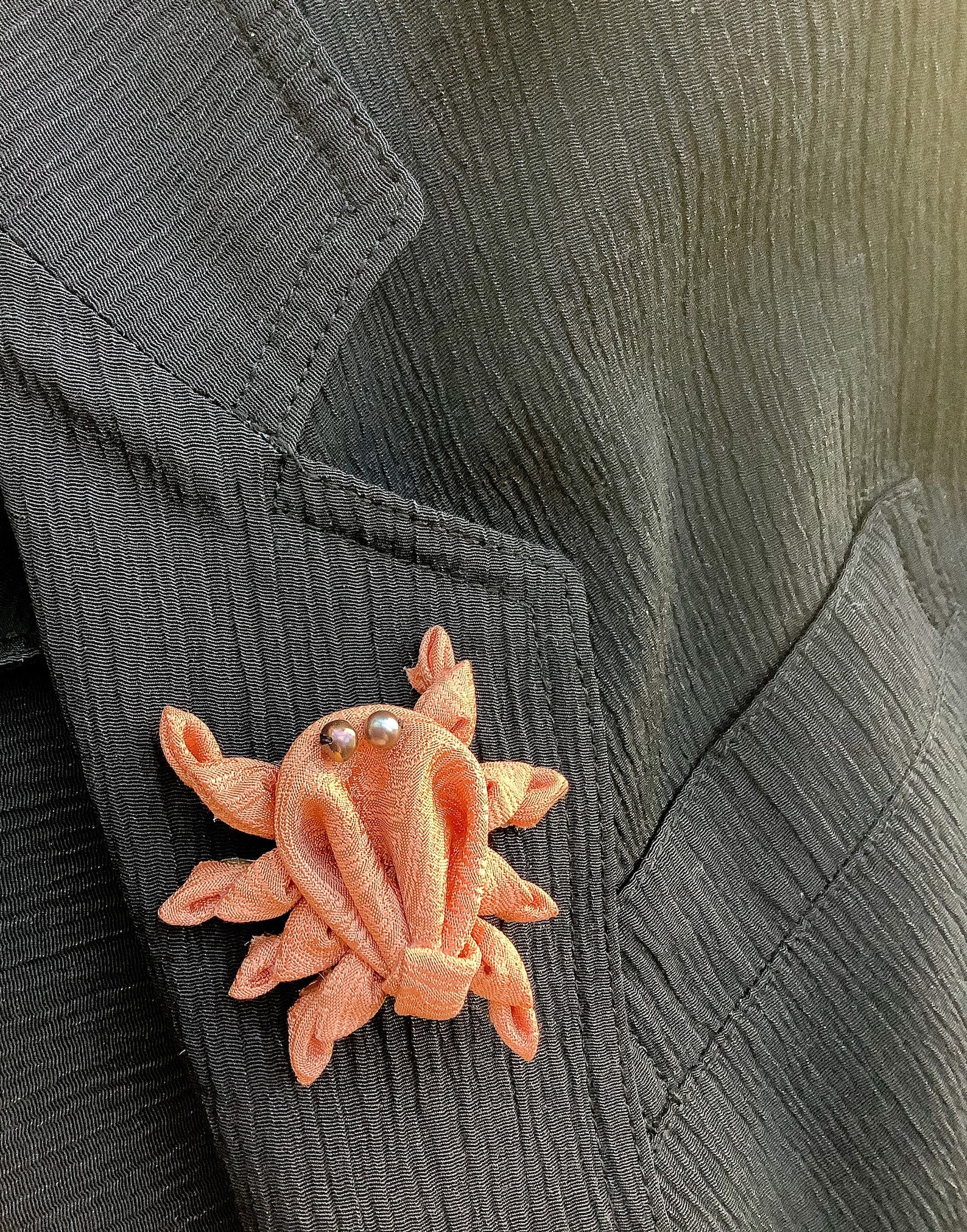 Crab Lapel Pins Mens Lapel Pin Silk Boutonniere Dungeness Crab - Etsy