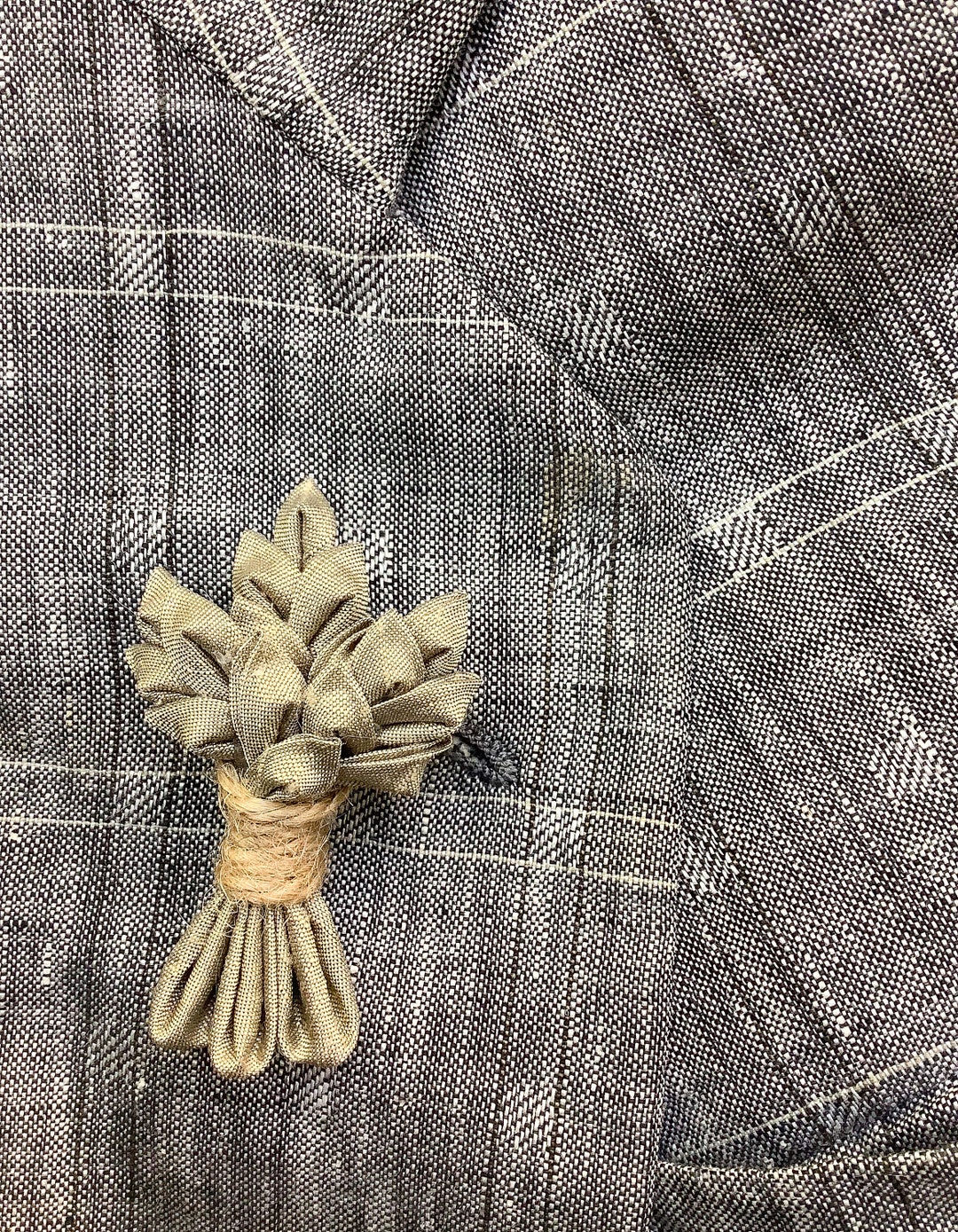 Wheat Lapel Pins Mens Lapel Pin Tan Boutonniere Beige Silk Grain Gifts ...