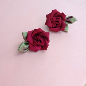 Red Rose Silk Lapel Flower Mens Lapel Pin Flower Lapel Pin Rose ...