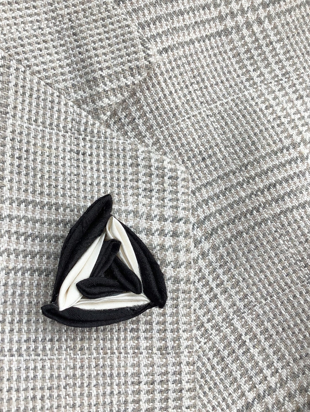 Triangle Lapel Pins Mens Lapel Pin Silk Black White Lapel - Etsy