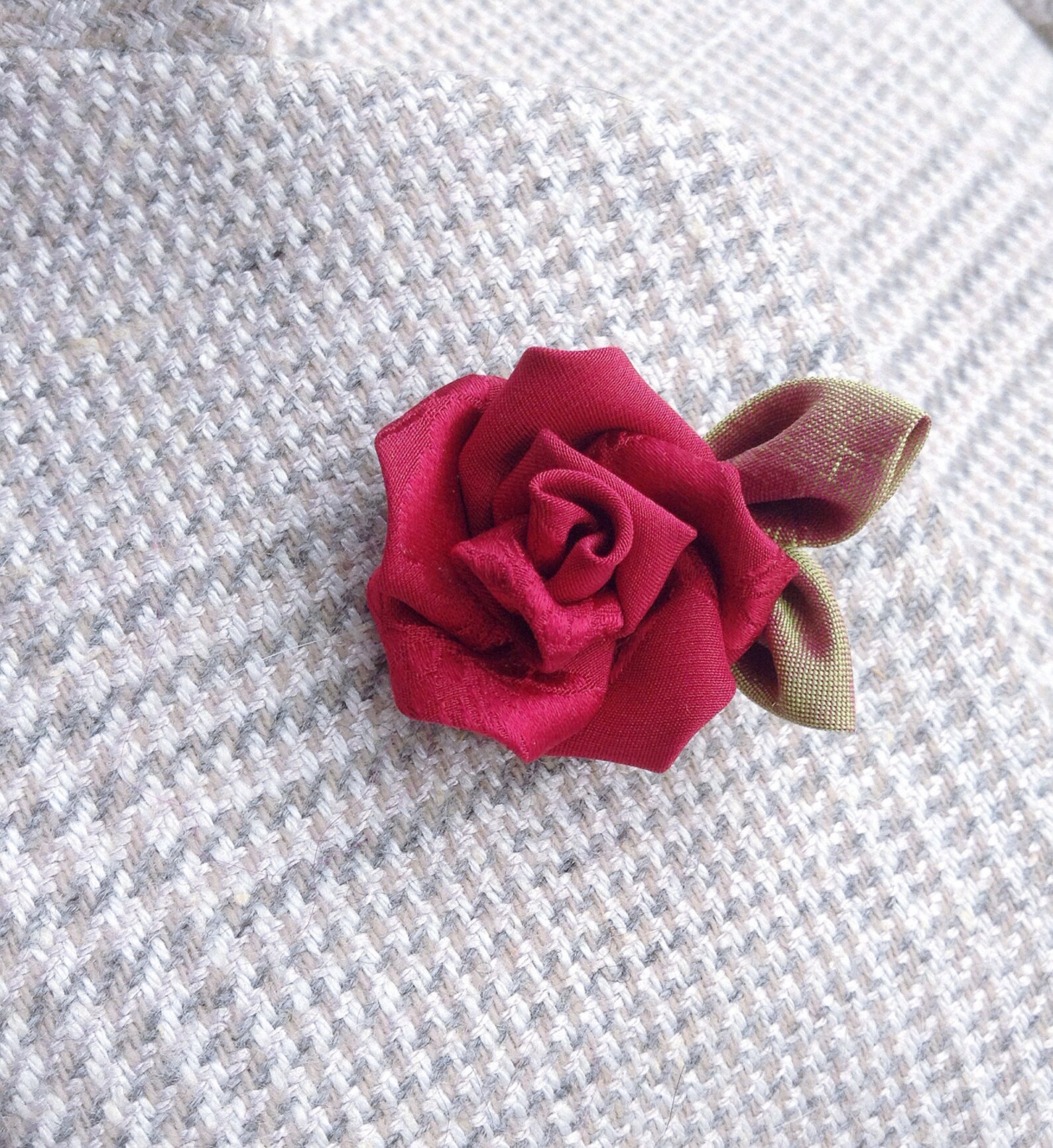 Red Rose Silk Lapel Flower Mens Lapel Pin Flower Lapel Pin | Etsy