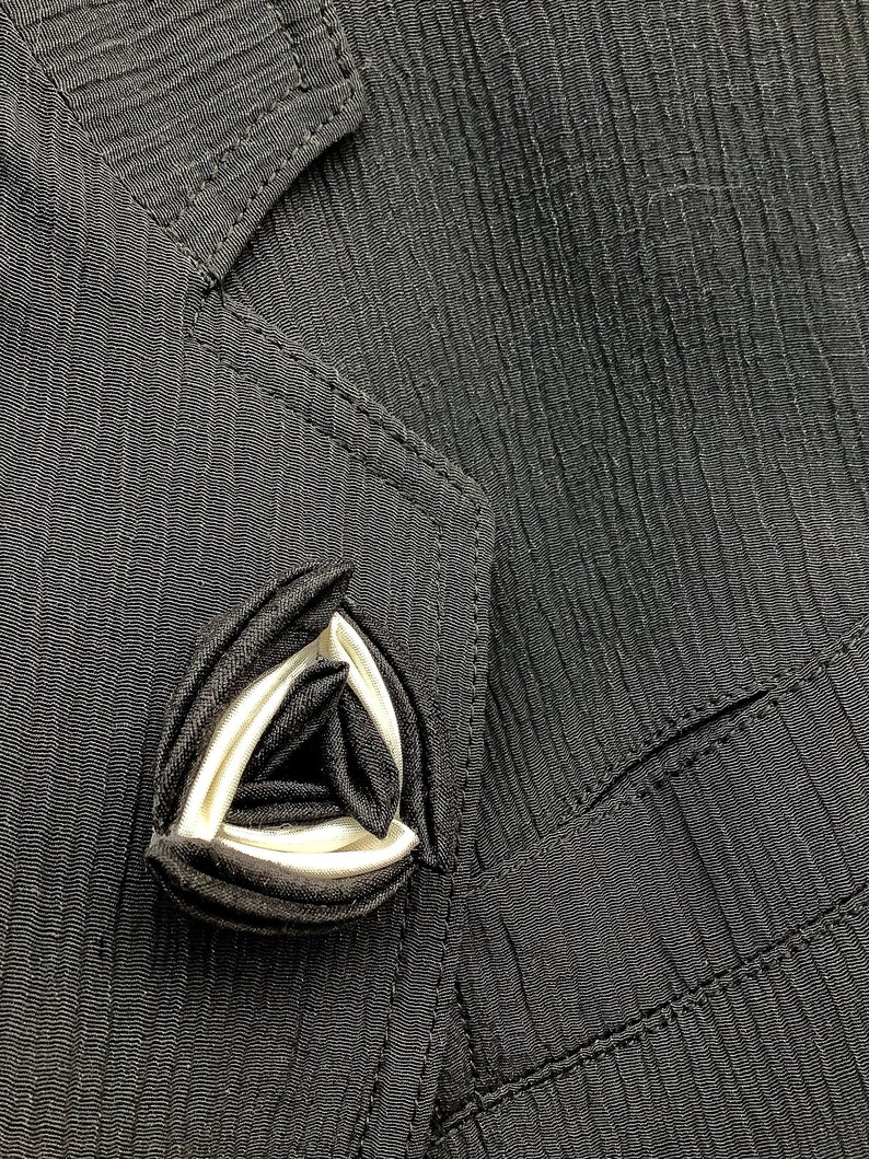 Triangle Lapel Pins Mens Lapel Pin Silk Black White Lapel | Etsy