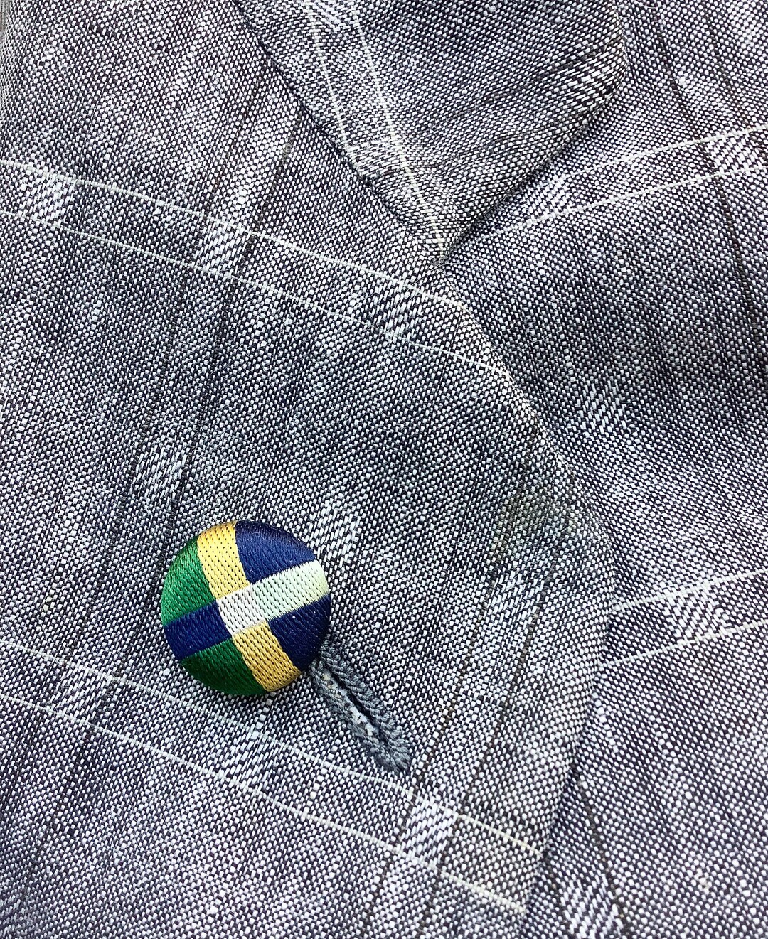 Custom Lapel Pins Mens Lapel Pin Button Round Lapel Pin Navy Green Silk ...