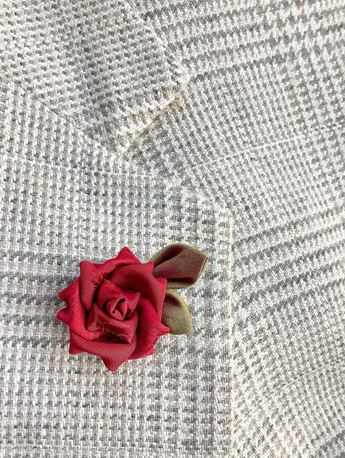 Red Rose Silk Lapel Flower Mens Lapel Pin Flower Lapel Pin - Etsy