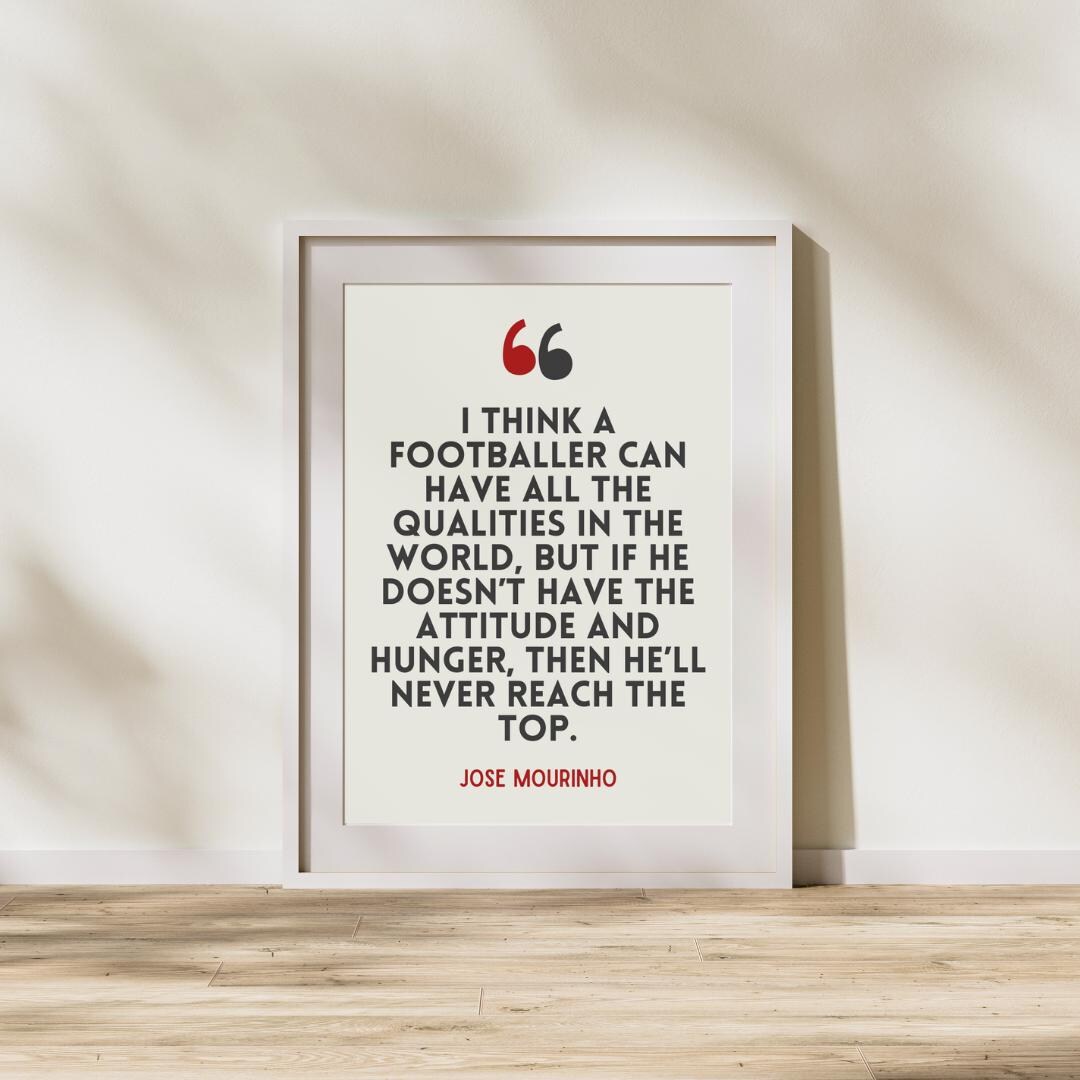 Jose Mourinho Poster - Football Quote Print - Etsy