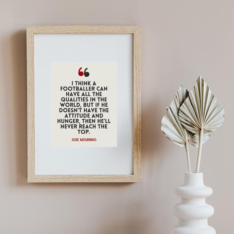 Jose Mourinho Poster - Football Quote Print - Etsy