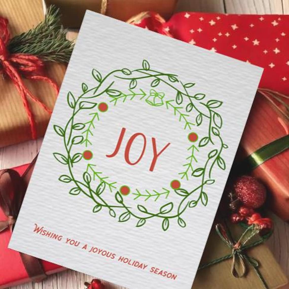 Joy Card Digital Print Instant Download Minimalist Photo Printable ...