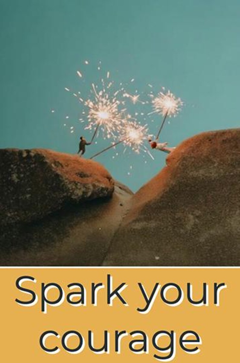Spark Your Courage Card Digital Print Instant Download Minimalist Photo ...