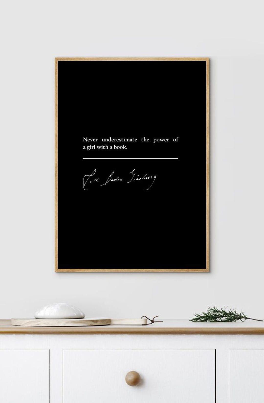 Ruth Bader Ginsburg Quote Art Print | Black and White Wall Decor ...