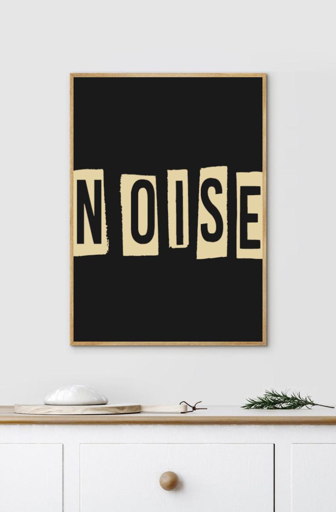 NOISE | Music Room Poster | Typography Print | Wall Print | Minimalist ...