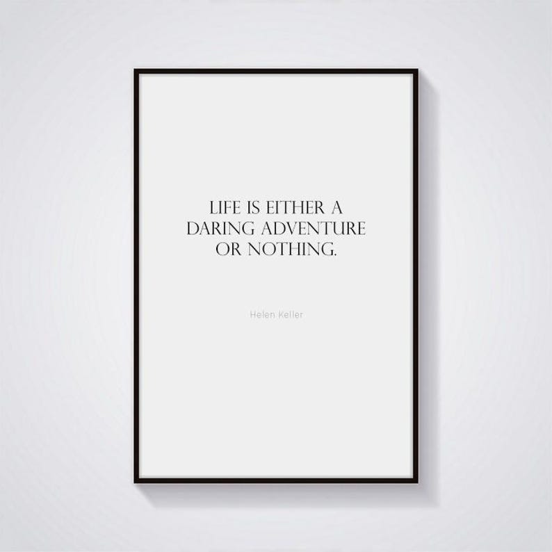 Helen Keller Quote Poster | Inspirational Wall Art | Adventure ...