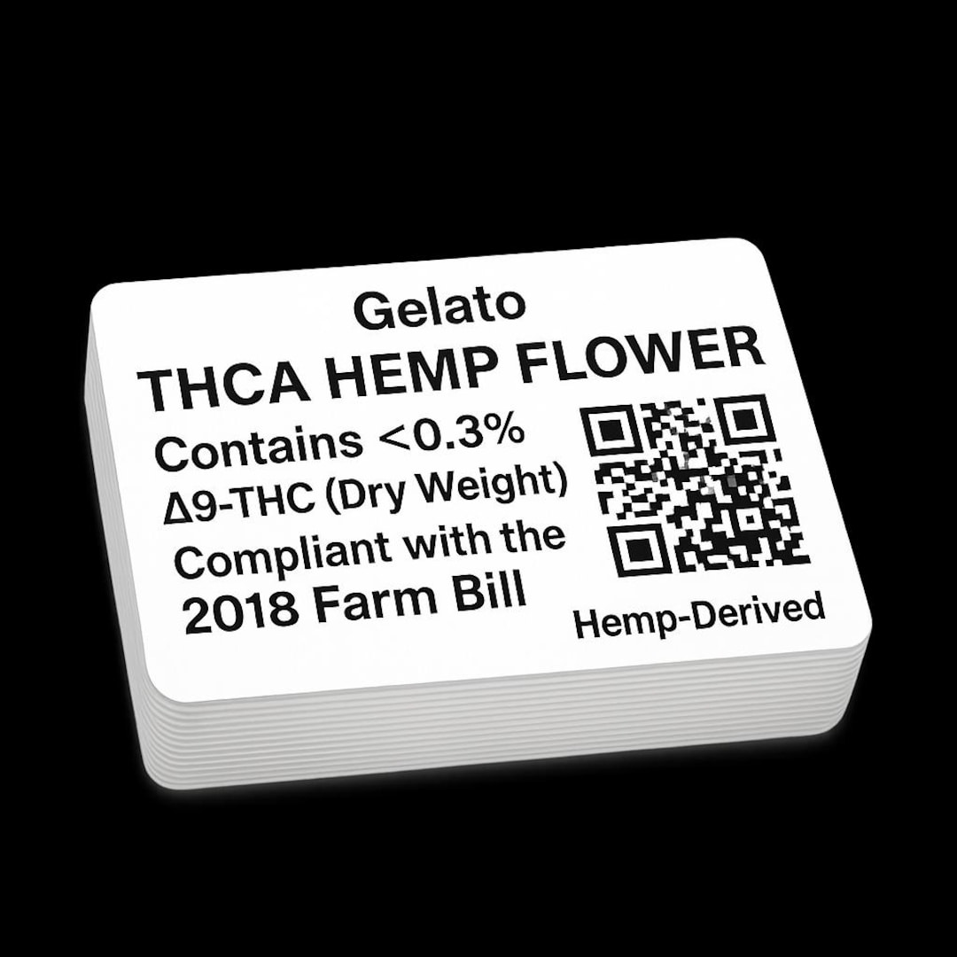 Personalized Hemp Flower Labels: 2x1 Matte, QR Code Compliant - Etsy