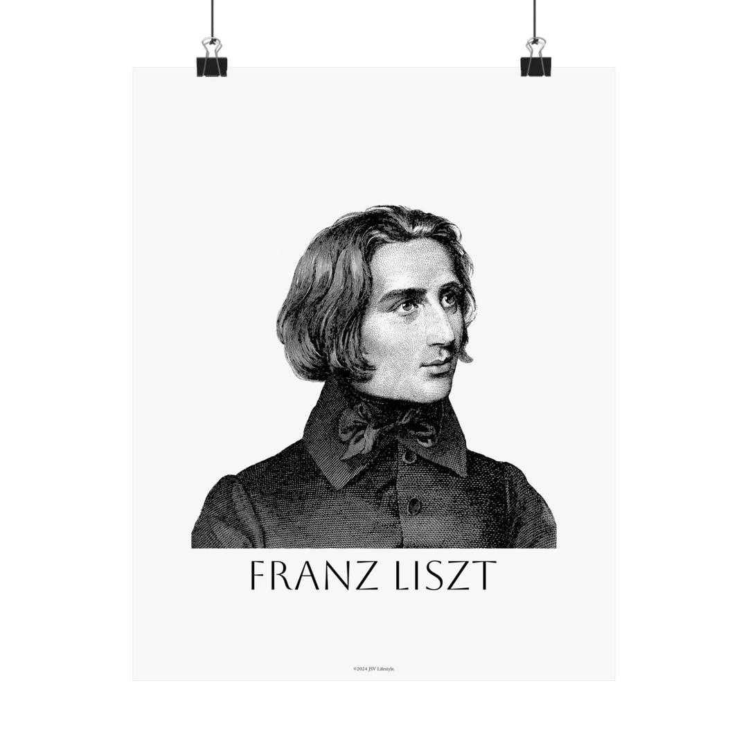 Franz Liszt Art Print, Vintage Music Poster, Classical Music Decor ...