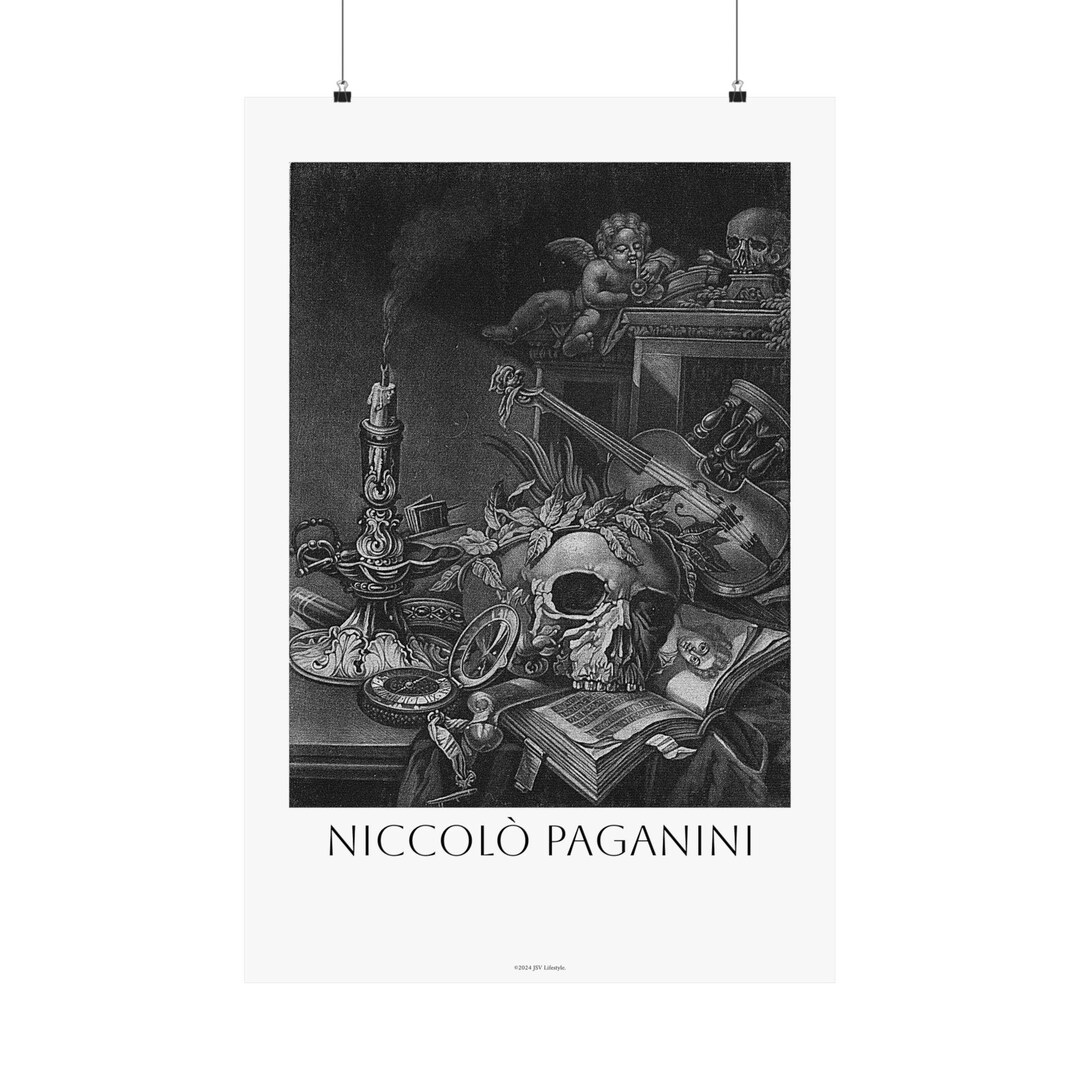 Niccolo Paganini Vintage Matte Vertical Poster Violin Art Print, Gothic ...