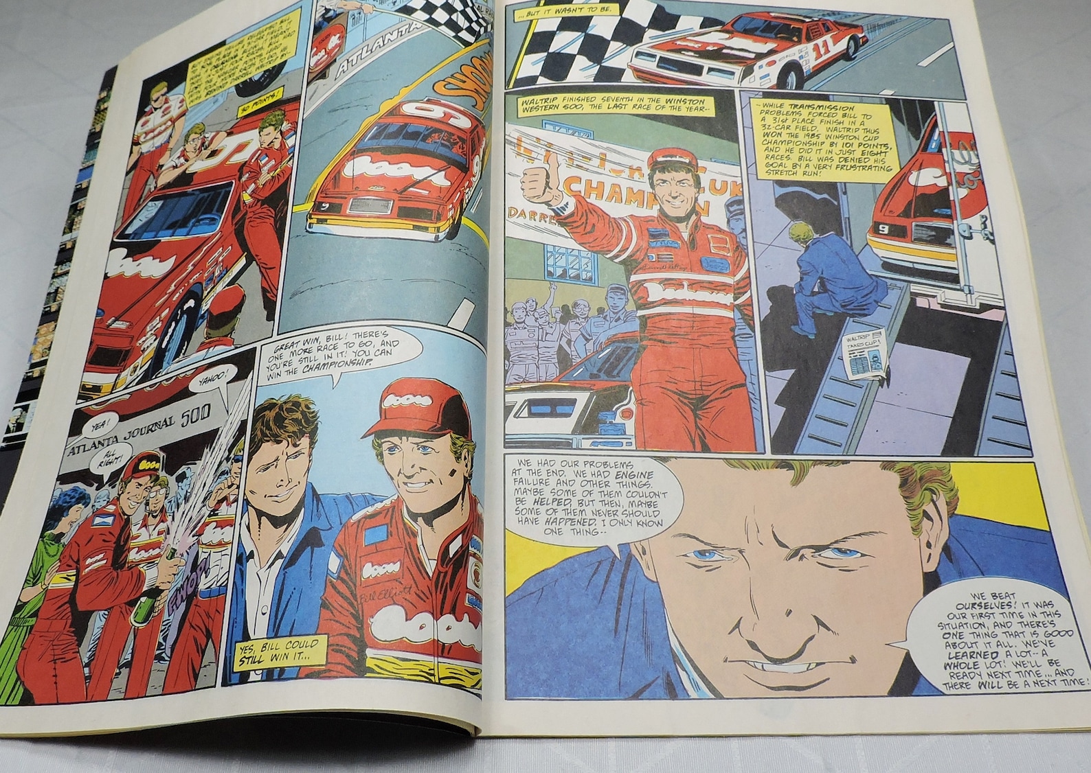 Nascar Comic Book starring Bill Elliot Copyright 1990 | Etsy