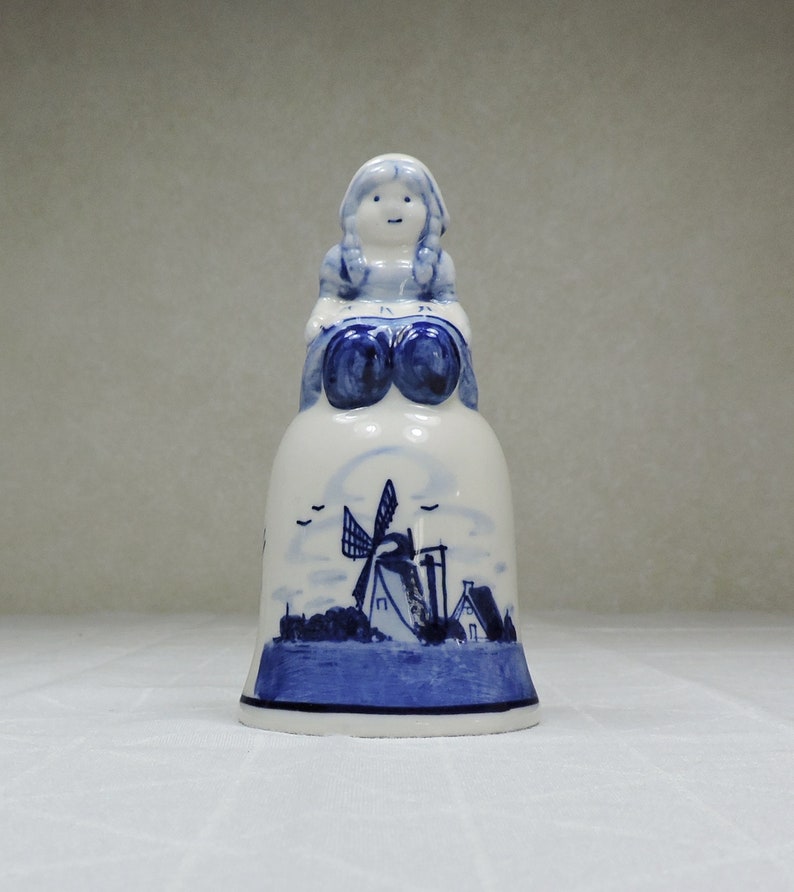Vintage Delft Blue Hand Painted Ceramic Bell | Etsy