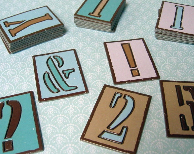Pastel Colored Chipboard Alphabet and Numbers for Assemblage Mixed ...