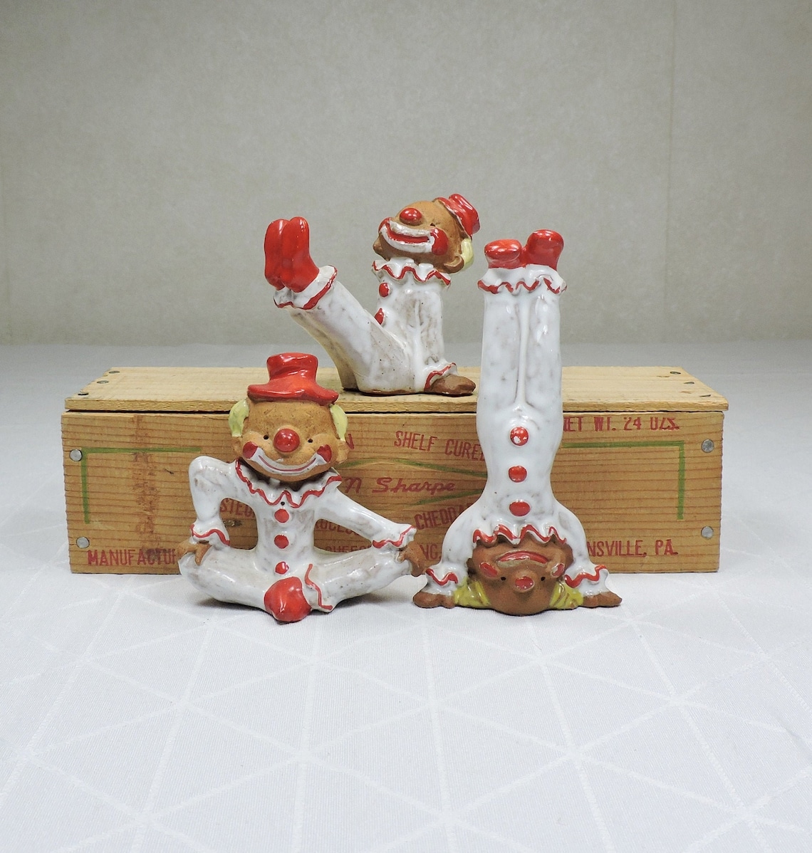 Ceramic Clowns Made by Napcoware Red Clay Ceramic Clowns - Etsy