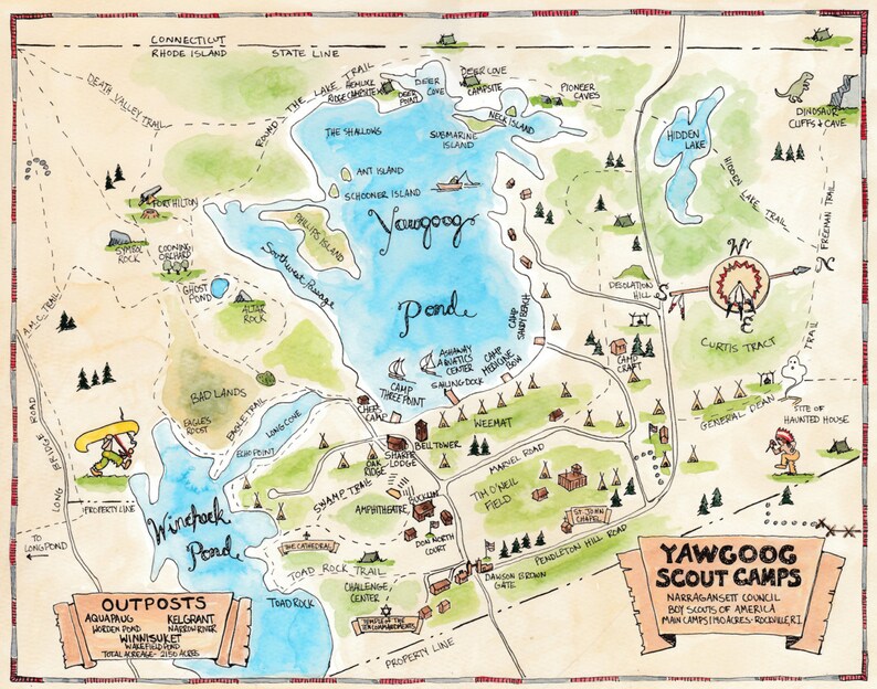 Mapa personalizado pintado a mano hecho por encargo ilustrado mapa ...