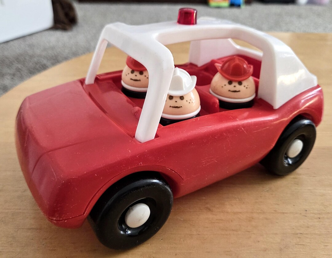 Little Tikes Toddle Tots Vintage 1980's Rescue Fire Chief Car Fireman 3 ...