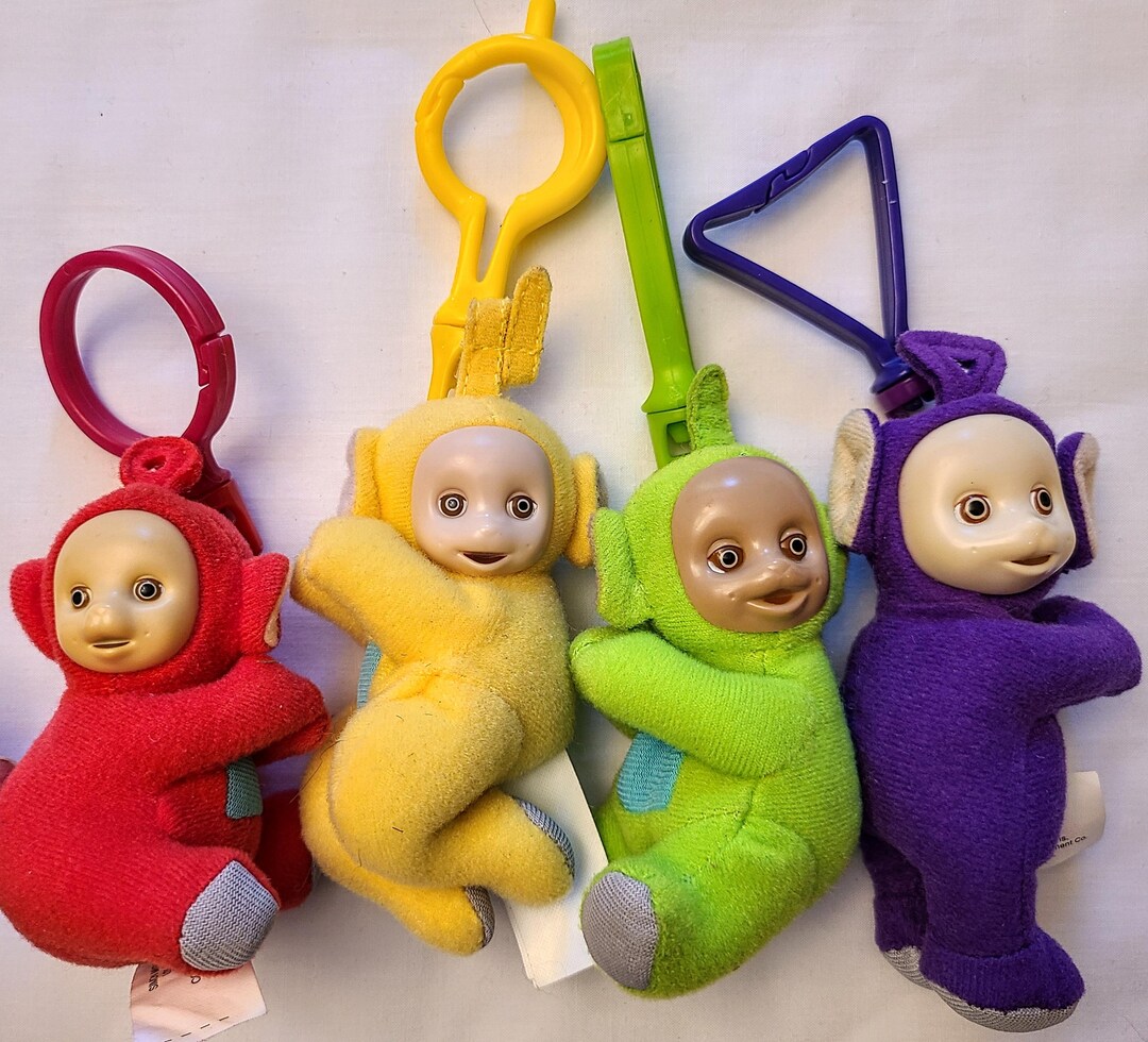 Teletubbies 2000 4 Mcdonalds Keychain Clip on Hand Grabber Laa La Po ...