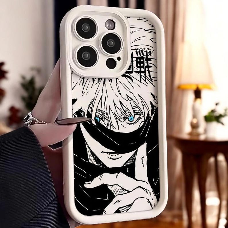 Gojo Anime Jujutsu Kaisen Soft Phone Cover, Cool Eye Ladder Cover ...