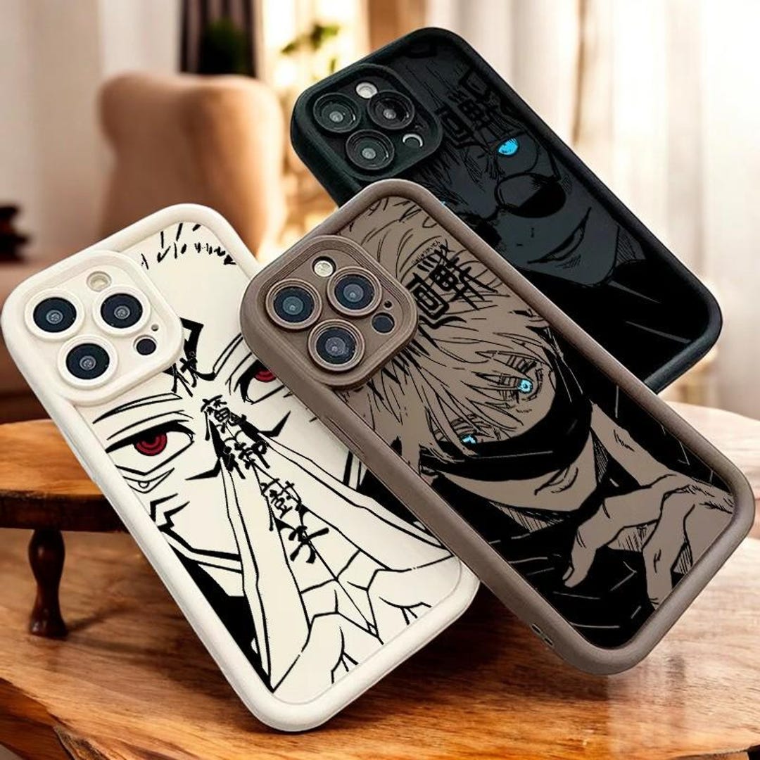 Gojo Anime Jujutsu Kaisen Soft Phone Cover, Cool Eye Ladder Cover ...