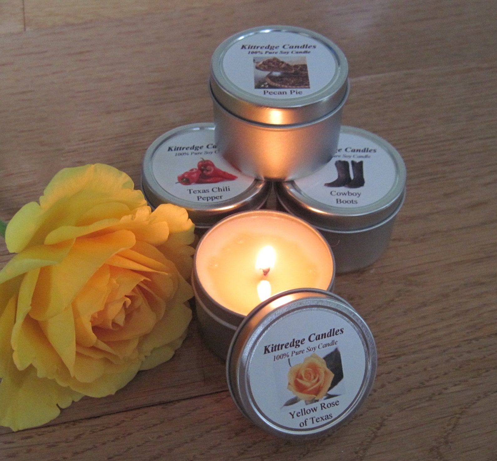 TEXAS SAMPLER four 2-oz Soy Candles | Etsy