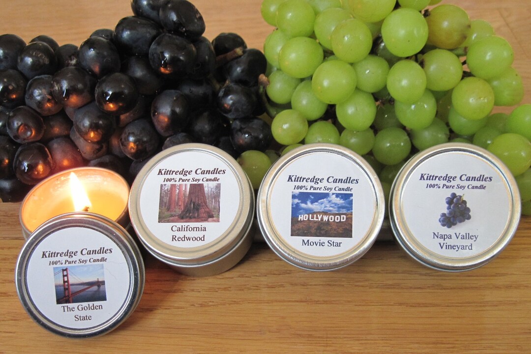 CALIFORNIA SAMPLER (four 2-oz Soy Candles) - Etsy