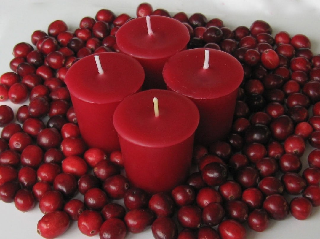 CRANBERRY (4 Votives) - Etsy