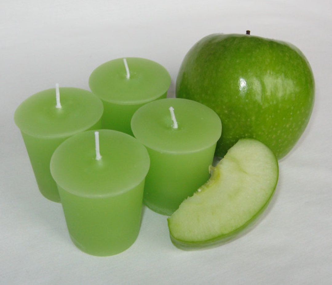 GREEN APPLE (4 Votives) - Etsy