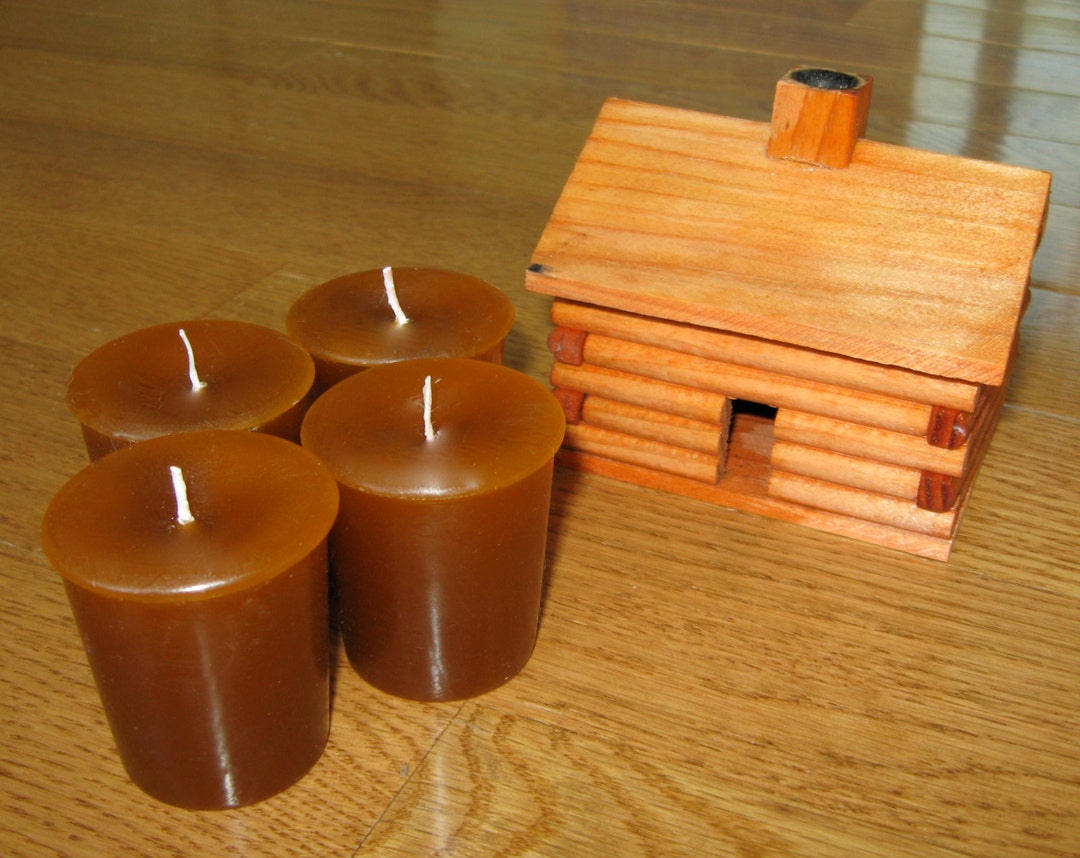 LOG CABIN CEDAR (4 Votives) - Etsy