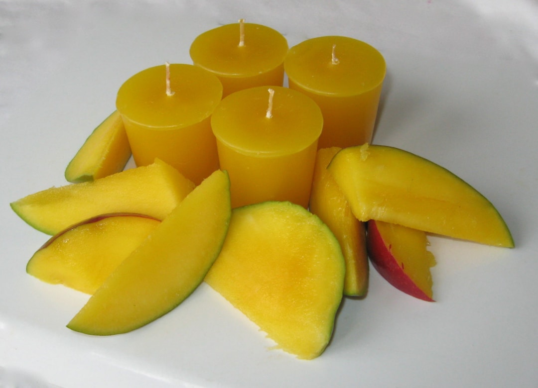 MANGO PEACH (4 Votives) - Etsy
