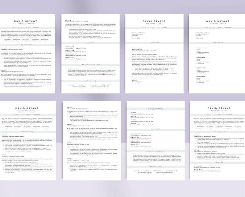 Architect Resume, ATS Resume, Clean Resume Template, Easy Resume ...