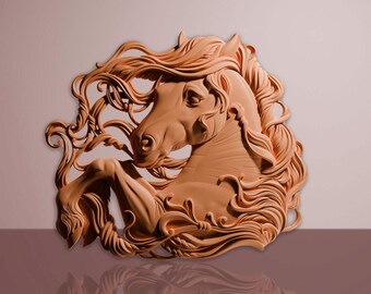 Horse on the Positive STL Model, CNC Router Engraver, Artcam, Aspire ...